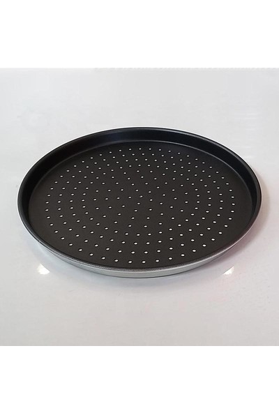 Al Metal Almetal Pizza Tavası, Std Mdl, Delikli, Kaplamalı, 32 cm Al Metal Almetal Pizza Tavası, Std Mdl, Delikli, Kaplamalı, 32 cm