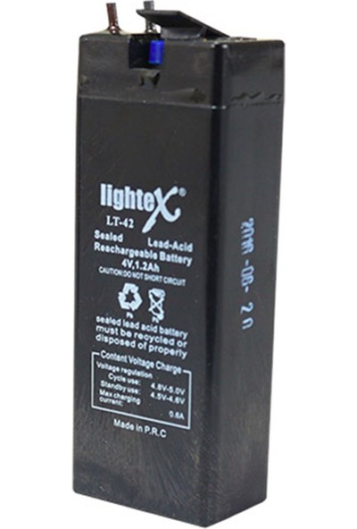 Akü 4 Volt 1.2 Amper Lıghtex Lt-42 * LT-42N ( 35 x 22 x 64 mm )