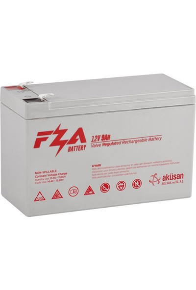 Akü 12 Volt 9.2 Amper Jel Tip Fza ( 150 x 65 x 90 mm )
