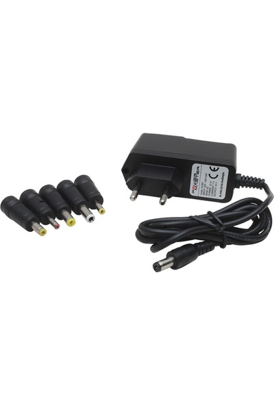 Powermaster PM-31392 12 Volt - 1 Amper 6 Uçlu Priz Tipi Adaptör Powermaster PM-31392 12 Volt - 1 Amper 6 Uçlu Priz Tipi Adaptör