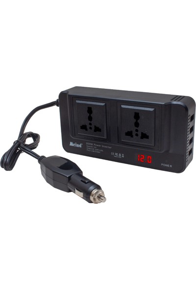 Powermaster PM-19827 200 Watt 12 Volt Usbli Çakmaktan Power Inverter Powermaster PM-19827 200 Watt 12 Volt Usbli Çakmaktan Power Inverter