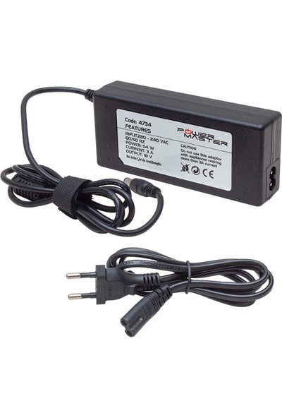 Powermaster PM-4734 18 Volt - 3 Amper Santral Adaptörü 5.5*2.5 Uç Powermaster PM-4734 18 Volt - 3 Amper Santral Adaptörü 5.5*2.5 Uç