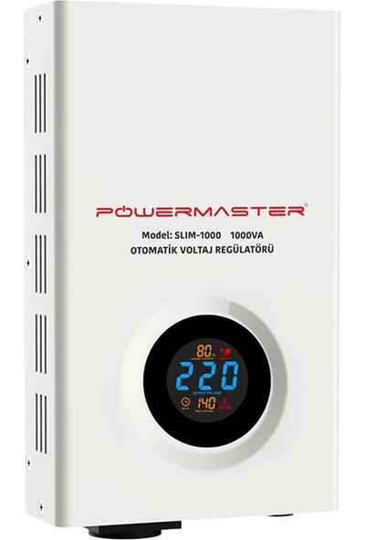 Powermaster SLIM-1000 Otomatik 1000 Watt Voltaj Regülatörü 1000VA (Kombi Regülatörü) Powermaster SLIM-1000 Otomatik 1000 Watt Voltaj Regülatörü 1000VA (Kombi Regülatörü)