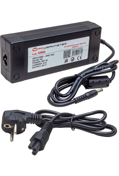 S-Link Powermaster PM-10166 24 Volt - 5 Amper Plastik Kasa Adaptör 5.5*2.5 Uç S-Link Powermaster PM-10166 24 Volt - 5 Amper Plastik Kasa Adaptör 5.5*2.5 Uç