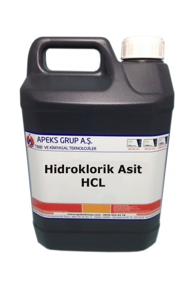 Apeks Hidroklorik Asit - (Hcl % 30 - 32) - 5 kg