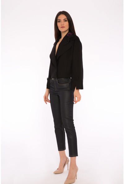 GIZIA Yırtmaç ve Düğme Deyaylı Blazer Ceket