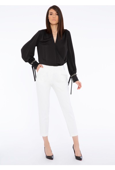 GIZIA Cigarette Kesim Ekru Pantolon