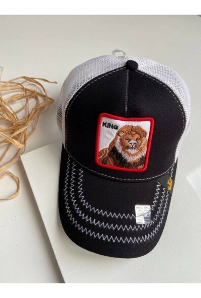 Marsel Butik King Yazılı Arkası Beyaz Şapka