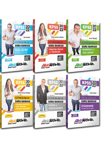 2022KPSS Eğitim Bilimleri Tamamı Çözümlü Soru Bankası Seti Hoca Webde Yayınları