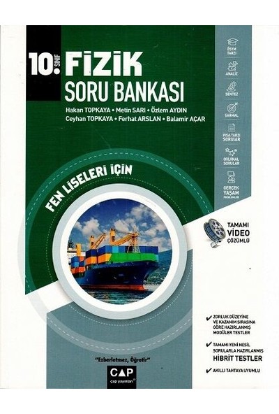 Çap Yayınları 10. Sınıf Fizik Fen Lisesi Soru Bankası