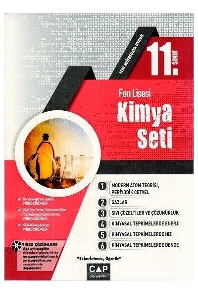 Çap Yayınları Yayınları 11. Sınıf Fen Lisesi Kimya Seti Çap Yayınları Yayınları 11. Sınıf Fen Lisesi Kimya Seti