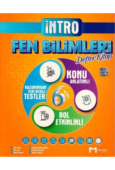 Mozaik Yayınları 6. Sınıf Fen Bilimleri İntro Defter Kitap Mozaik Yayınları 6. Sınıf Fen Bilimleri İntro Defter Kitap