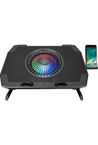 Rampage AD-RC21 X-Cool 5 Fanlı 10 -17 Inç Rgb Yükseklik Ayarlı Notebook/laptop Soğutucu Standı Rampage AD-RC21 X-Cool 5 Fanlı 10 -17 Inç Rgb Yükseklik Ayarlı Notebook/laptop Soğutucu Standı