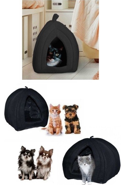 Pet Hut Polar Kedi ve Köpek Yatağı - Siyah
