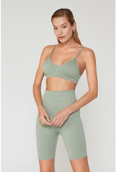 Cansoy Yüksek Bel Çağla Kısa Tayt