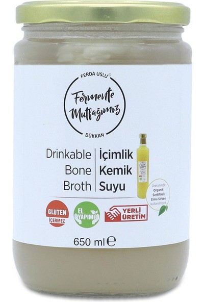 Fermente Mutfağım İçimlik İlikli Kemik Suyu 650 ml Fermente Mutfağım İçimlik İlikli Kemik Suyu 650 ml