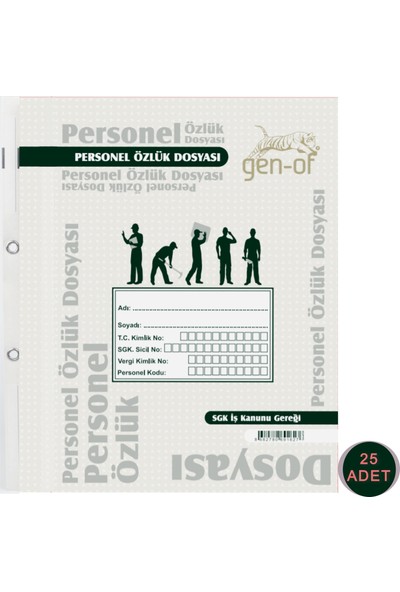 Gen-Of Personel Özlük Dosyası 25'li