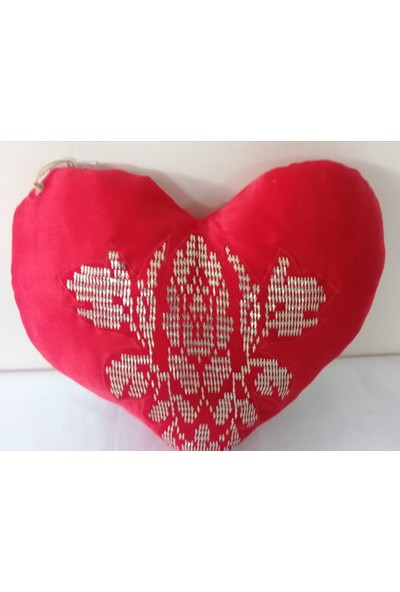 Elvaneli Tel Kırma El Emeği Göz Nuru Işlemeli Kırlent Yastık