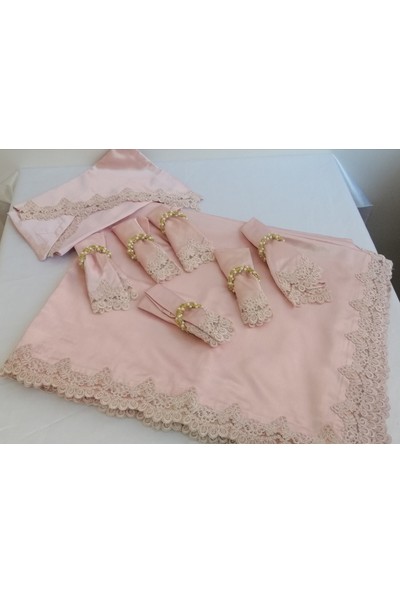 Elvaneli 14 Parça Fransız Güpürlü El Emeği Mutfak Takımı