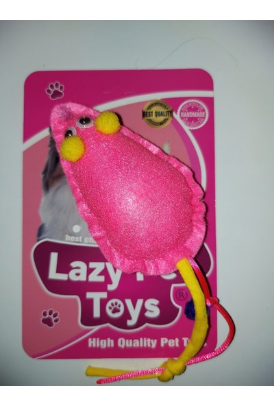 Lazy Pet Toys Keçe Fare Kedi Oyuncağı & Catnipli & Zilli & Orta Boy 10 Cm. // [ 1 Adet ]