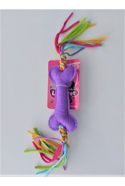 Lazy Pet Toys Keçe Kemik Kedi Oyuncağı & Catnipli & Büyük Boy 19 Cm. [örgülü 55 Cm.] // 1 Adet