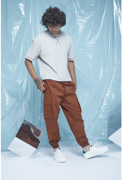 King Brich %100 Pamuklu Relax Fit Lastik Paça Kargo Cepli Jogger Pantolon King Brich %100 Pamuklu Relax Fit Lastik Paça Kargo Cepli Jogger Pantolon