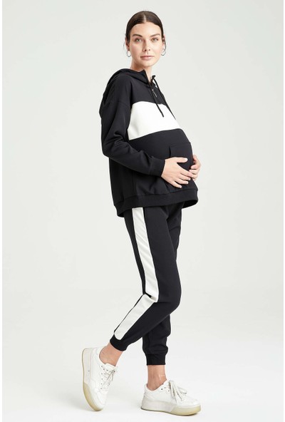 DeFacto Hamile Relax Fit Renk Bloklu Jogger Eşofman Altı W5247AZ21AU DeFacto Hamile Relax Fit Renk Bloklu Jogger Eşofman Altı W5247AZ21AU