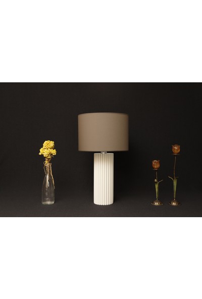 Bej Çizgili Abajur Collezione Speranza