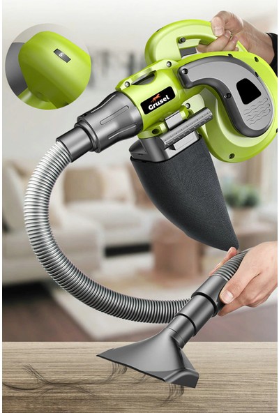 Grusel 5200 W Devir Ayarlı GRX52 Isınmaz Metal Şanzuman Hava Üfleme- Emme Makinesi Grusel 5200 W Devir Ayarlı GRX52 Isınmaz Metal Şanzuman Hava Üfleme- Emme Makinesi
