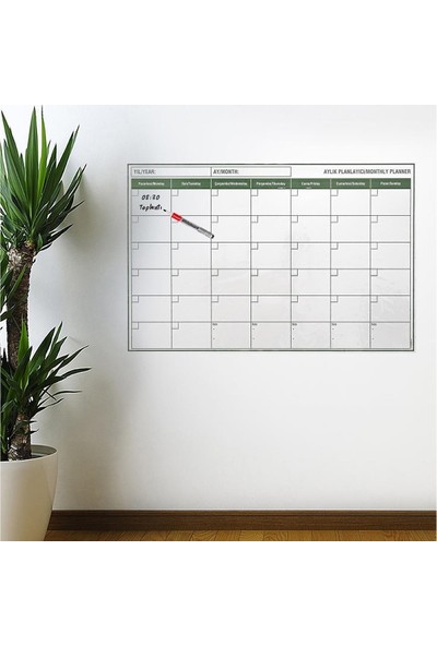 Real West Manyetik Yapışkanlı Bir Aylık Program Planlayıcı Takvim 85 x 56 cm Real West Manyetik Yapışkanlı Bir Aylık Program Planlayıcı Takvim 85 x 56 cm