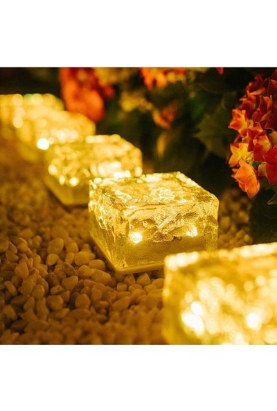 Aden Concept Solar Güneş Enerjili Buz Cam Zemin Dekoratif Bahçe Aydınlatma 4 LED Aden Concept Solar Güneş Enerjili Buz Cam Zemin Dekoratif Bahçe Aydınlatma 4 LED