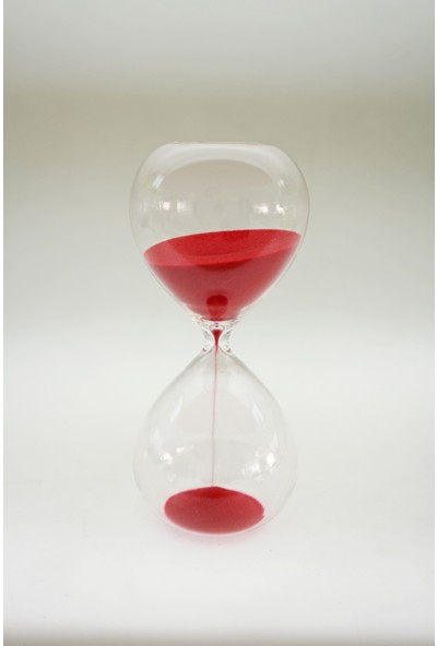 Kum Saati Cam 10 Dk Kırmızı