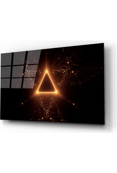 Mor Concept Üçgen Sembol Cam Tablo 45 x 70 cm