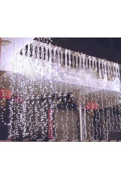 Alles Akar Animasyonlu Eklenebilir Beyaz 3x2 Akar Perde LED Alles Akar Animasyonlu Eklenebilir Beyaz 3x2 Akar Perde LED