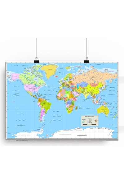 Sare Design Dünya Siyasi Haritası Posteri 70X100 cm