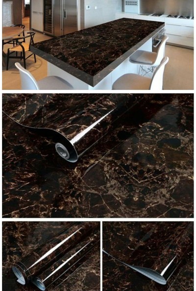 Trajanis Mutfak Tezgah Üstü Yapışkanlı Folyo Mermer Desenli Kahverengi Trajanis Mutfak Tezgah Üstü Yapışkanlı Folyo Mermer Desenli Kahverengi