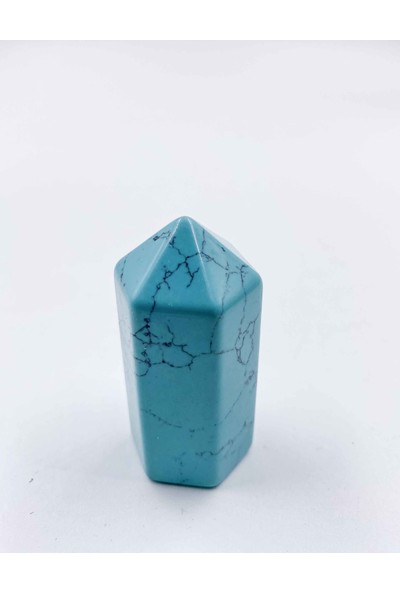 Mucize Tasarım Turkuaz Taşı Tek Uçlu Prizma Figürü