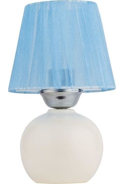 Nisa Alaçatı Seramik Abajur Mavi