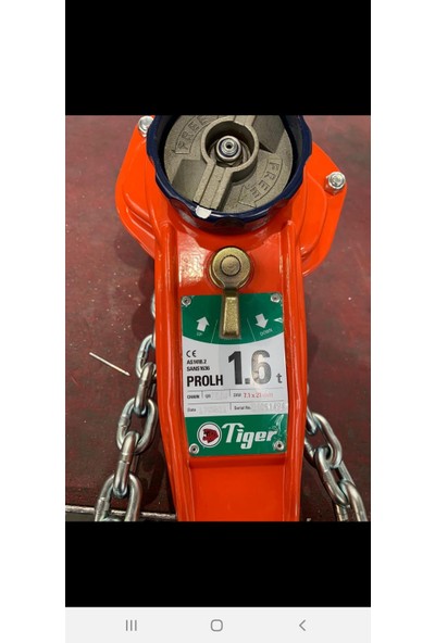 Tiger Hubzug Çektirme Prol Zincirli 1,6ton, 1,5mt Tiger Hubzug Çektirme Prol Zincirli 1,6ton, 1,5mt