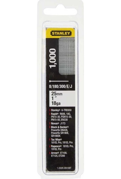 Stanley 1-SWKBN100T Zımba Çıvısı 25 mm