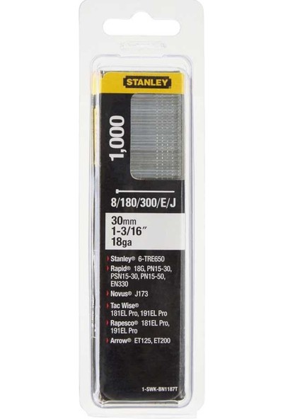 Stanley 1-SWKBN1187T Zımba Çıvısı 30 mm