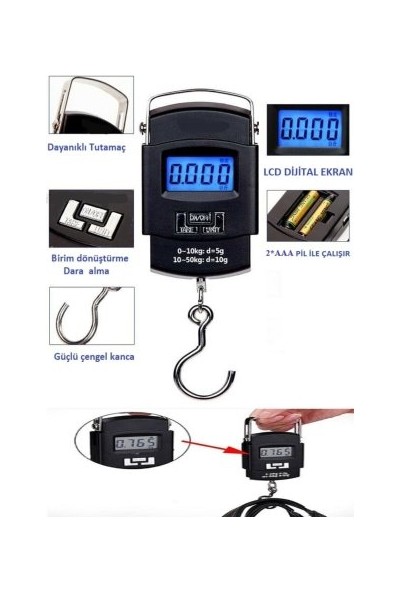 Peak Star Elektronik Dijital El Kantarı 50 kg Terazi Tartı 10 gr Hassasiyet Peak Star Elektronik Dijital El Kantarı 50 kg Terazi Tartı 10 gr Hassasiyet