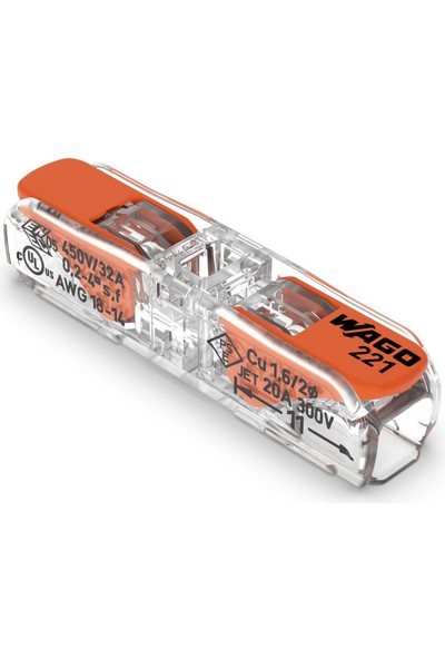 Wago 221-2411 Kol Içi Satır Ekleme Konnektörü (10 Adet)