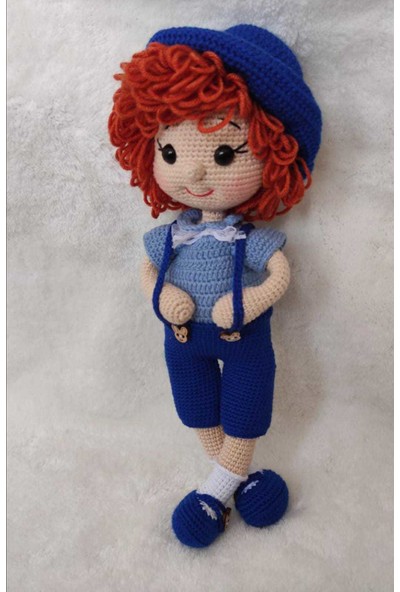 Toys City Mavili Kıvırcık Bebek Organik Oyuncak