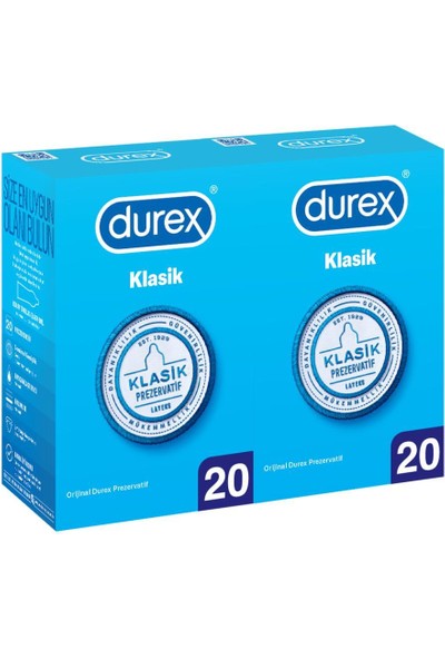 Durex Klasik 40'lı Prezervatif
