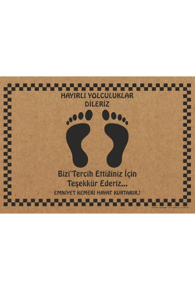 Cihan Oto Paspas Kağıdı Ayaklı Baskılı 100 Adet