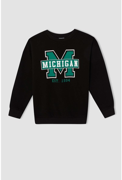 DeFacto Erkek Çocuk Oversize Şehir Desenli Kapüşonlu Sweatshirt W4587A621WN DeFacto Erkek Çocuk Oversize Şehir Desenli Kapüşonlu Sweatshirt W4587A621WN