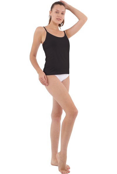 Think Simple Kadın Ince Askılı Atlet - Siyah