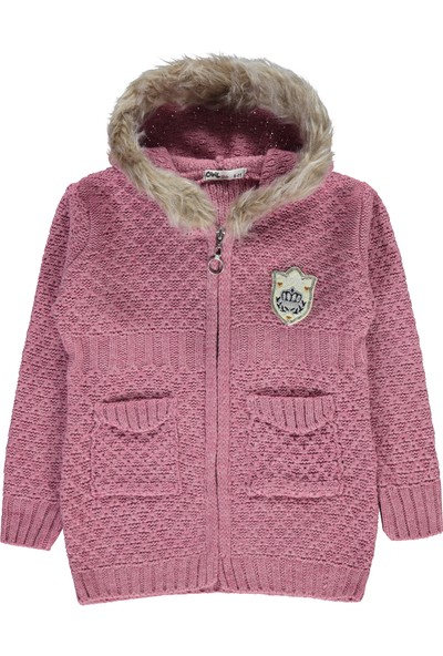 Civil Girls Kız Çocuk Kapüşonlu Hırka 6-9 Yaş Gül Kurusu