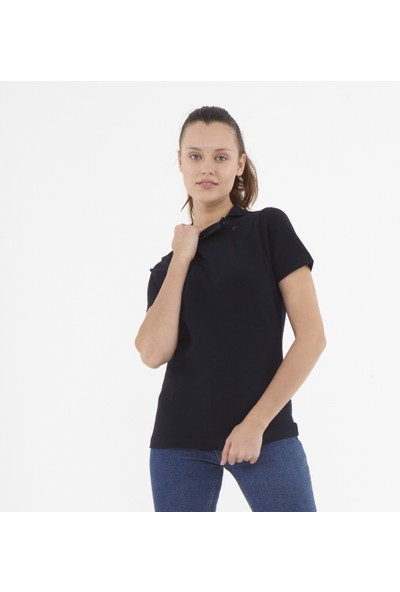 Think Simple Kadın Polo Yaka T-Shirt Lacivert